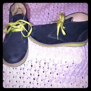 Umi | Shoes | Umi Blue Suede Boys Shoes Sz Us Green Sole | Poshmark